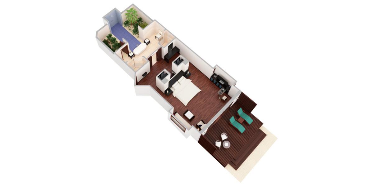 Resort "Hilton Seychelles Labriz Resort & Spa" on Silhouette Island ...