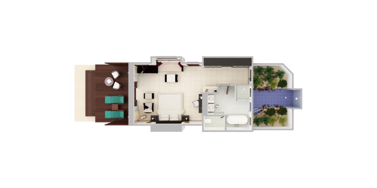 Resort "Hilton Seychelles Labriz Resort & Spa" on Silhouette Island ...