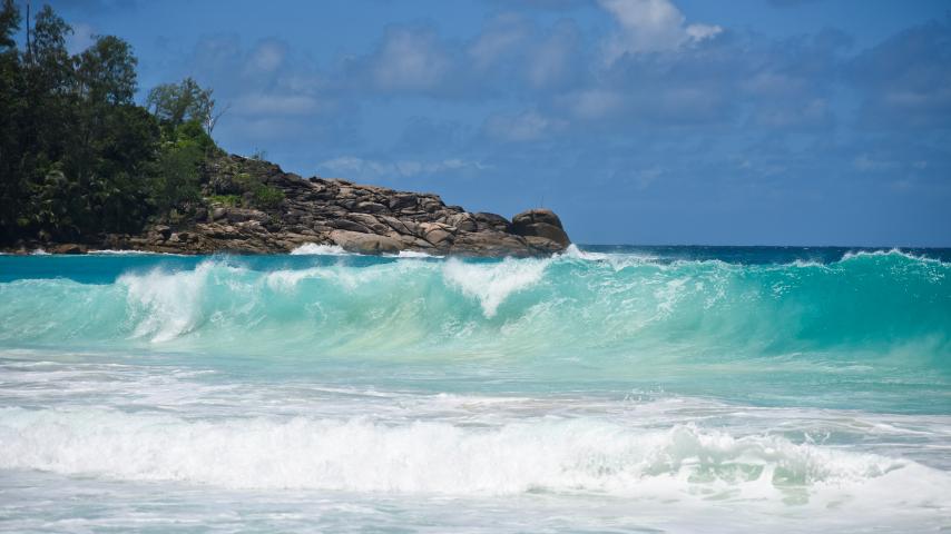 Beach "Anse Intendance" Mahé (Seychelles)