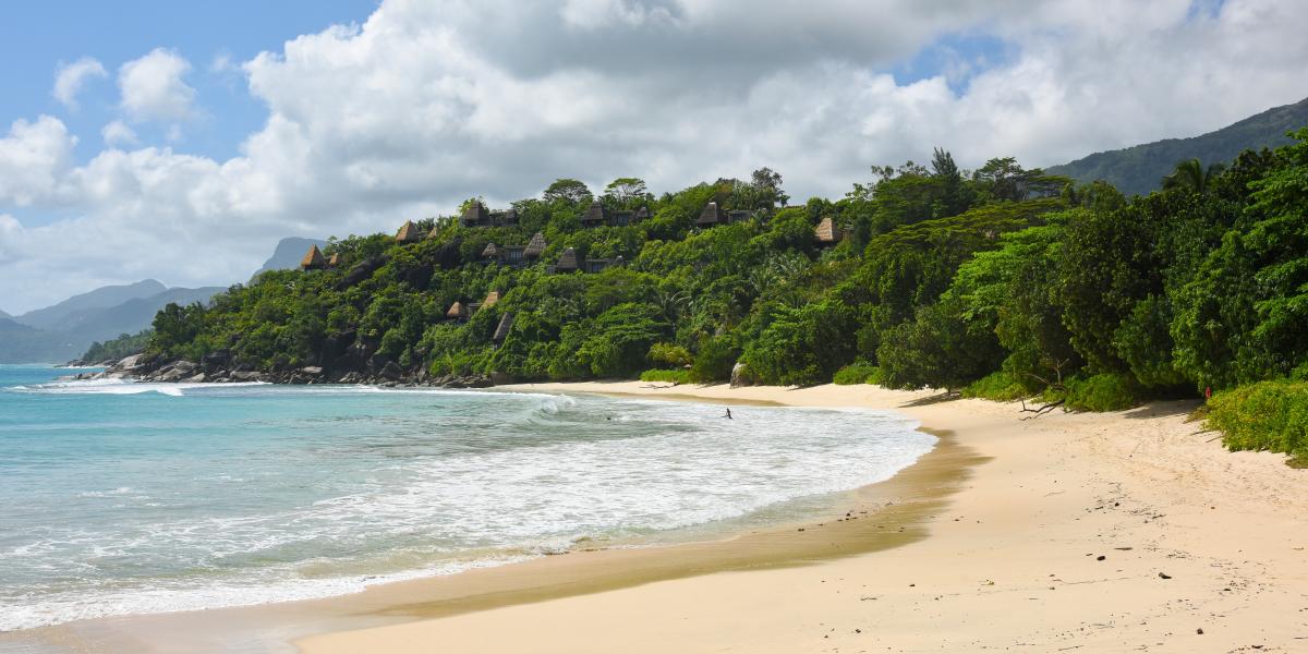 Beach "Anse Louis" Mahé (Seychelles)