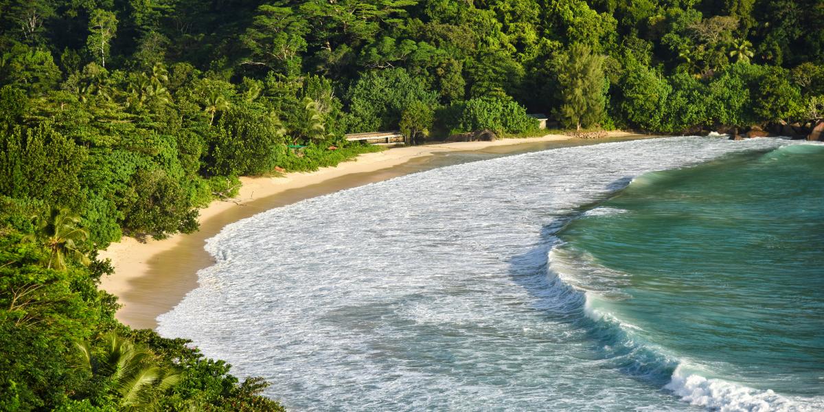 Beach "Anse Louis" Mahé (Seychelles)