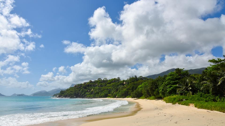 Beach "Anse Louis" Mahé (Seychelles)