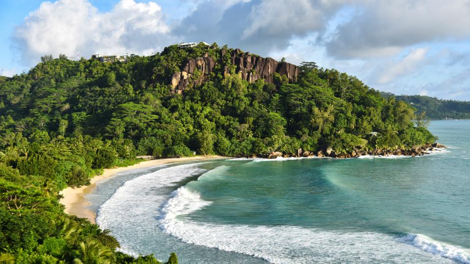 Beach "Anse Louis" Mahé (Seychelles)