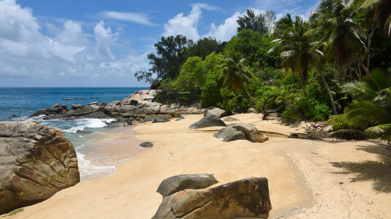 Strand "Anse Machabée" Mahé (Seychellen)