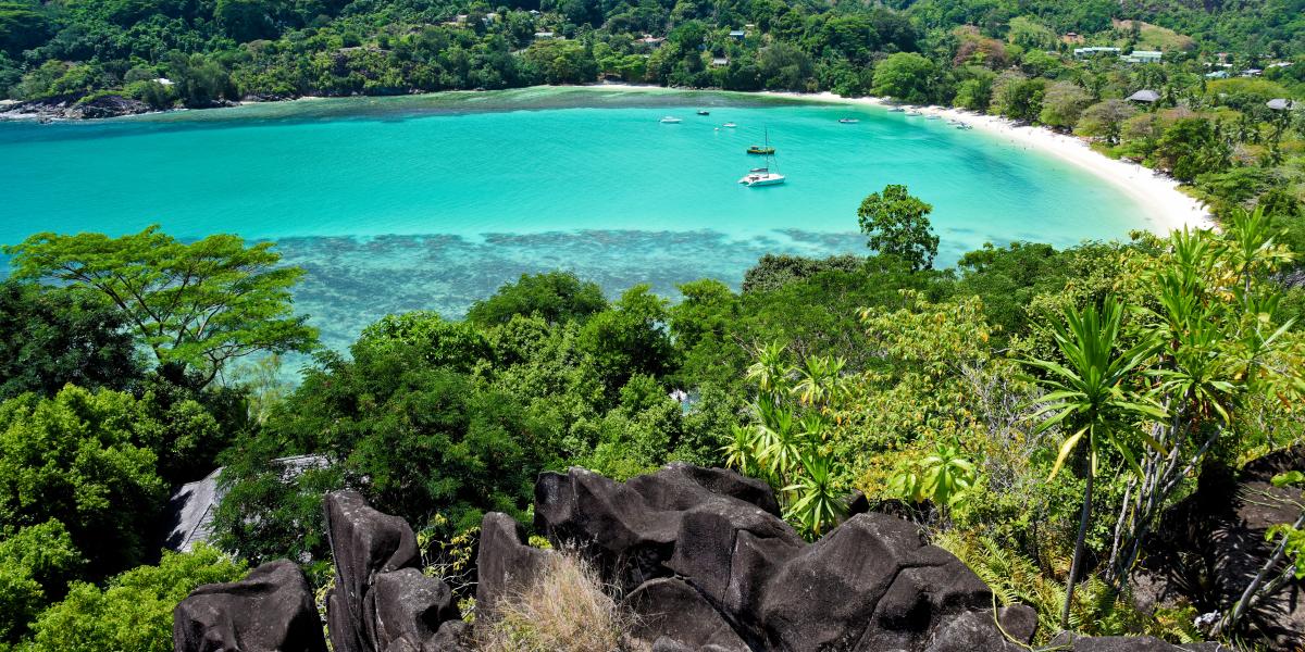 Beach "Port Launay North Beach" Mahé (Seychelles)