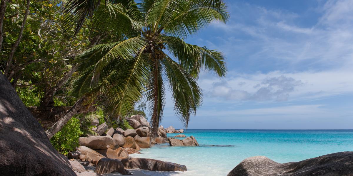 Beach "Anse Georgette" Praslin (Seychelles)