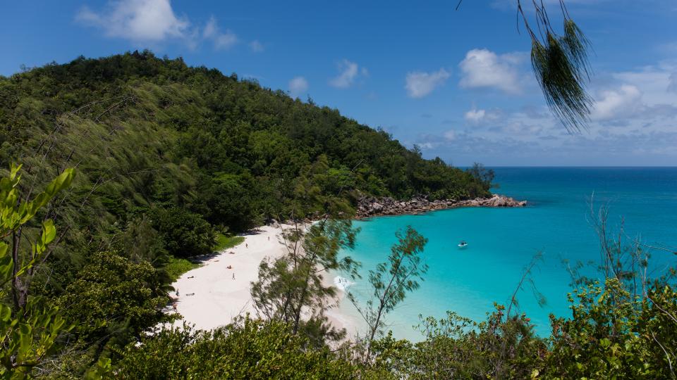 Beach "Anse Georgette" Praslin (Seychelles)