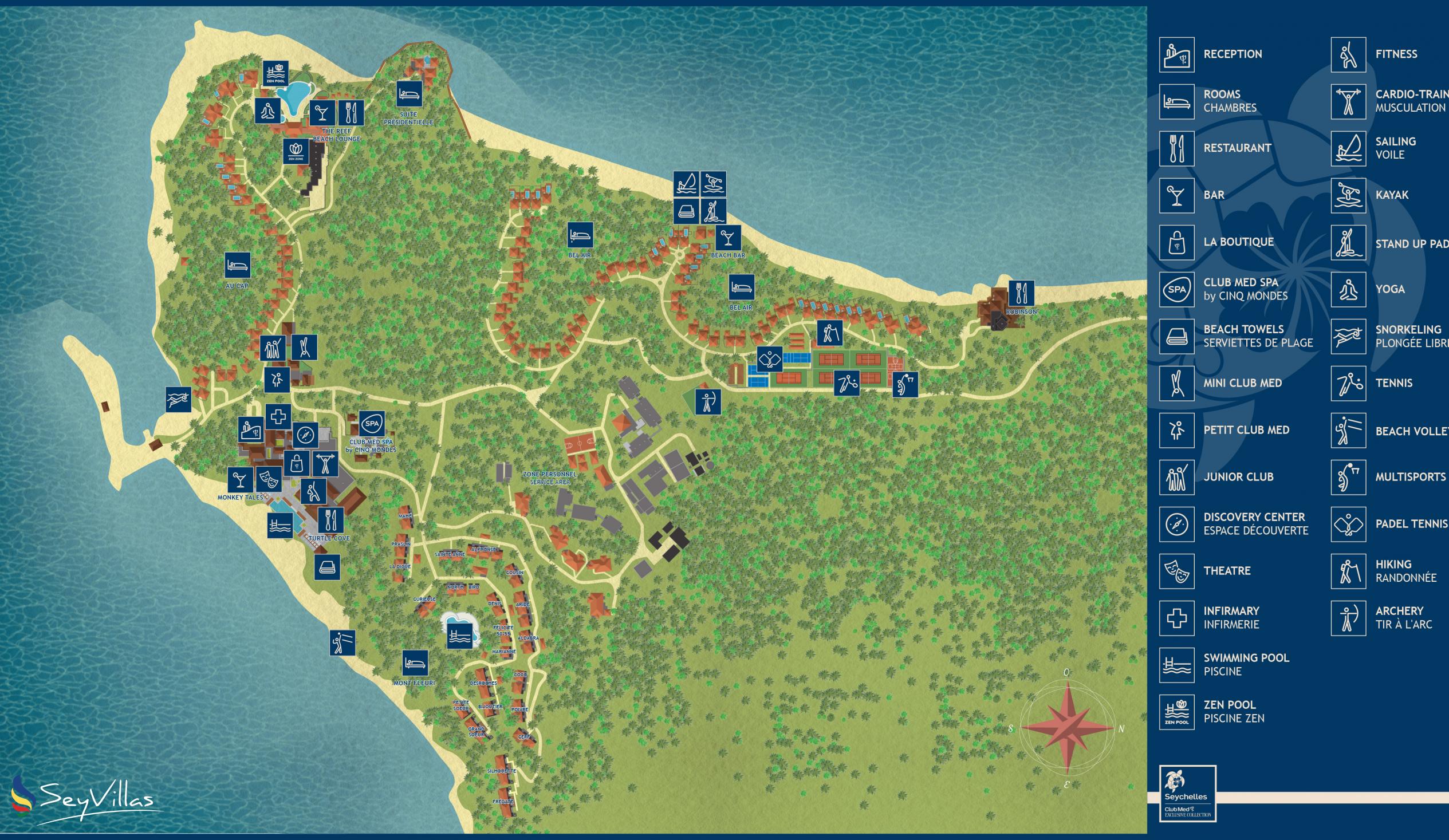 Club Med Seychelles - Resort - Outdoor area - Saint Anne (Seychelles ...